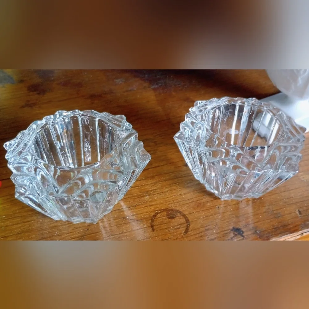 Avon | Accents | Pair Of Elegantvintage Crystal Candle ...